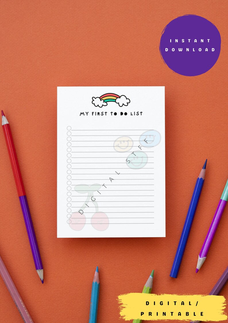 To Do List for Kids, My First to Do List, Daily Checklist for Kids ...