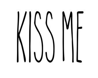 Kiss Me Sticker | Etsy