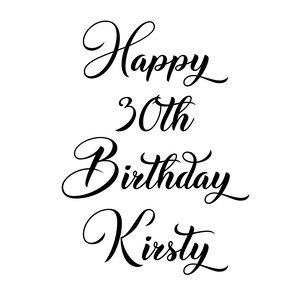 Personalised Happy Birthday Fancy Vinyl Decal Sticker Great for ...