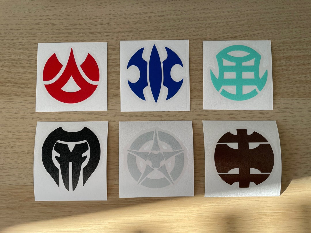 Bakugan Attribute Symbols Vinyl Decal Sticker Pack/bundle of 6 - Etsy