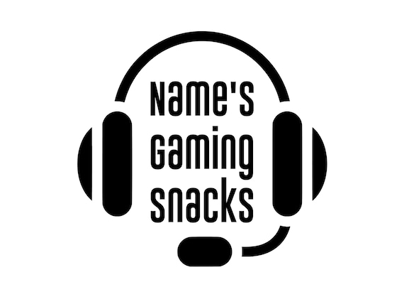 Personalised Gaming Snacks Vinyl Decal Sticker Great for DIY - Etsy