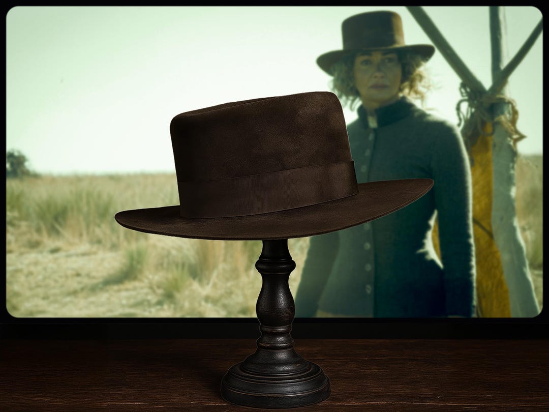 Margaret Dutton Hat Replica | Custom Distressed Western Gambler Hat for ...