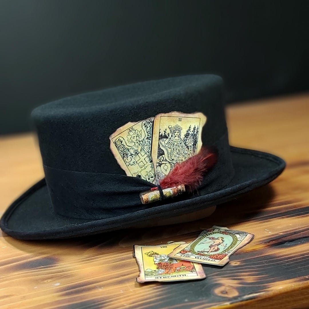 Fortune Teller Top Hat | Handcrafted Felt Coachman Hat | Women's Custom ...