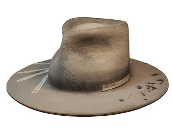 Distressed Fedora Hat - Etsy