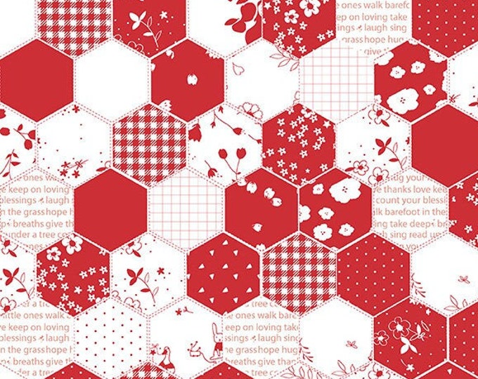 RED HOT PATCHWORK, Cheater Fabric - Etsy
