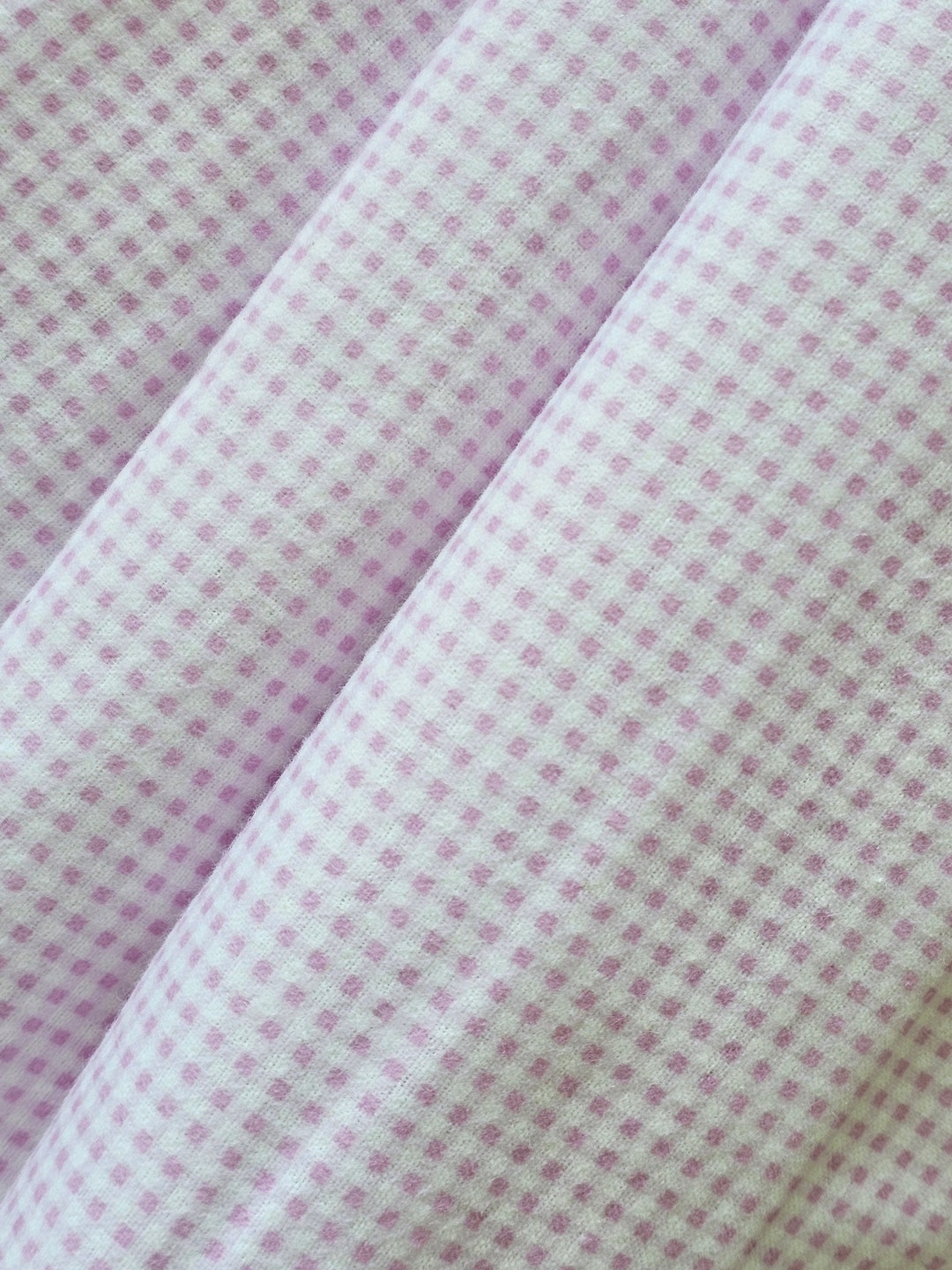 FLANNEL GINGHAM LILAC Fabric - Etsy