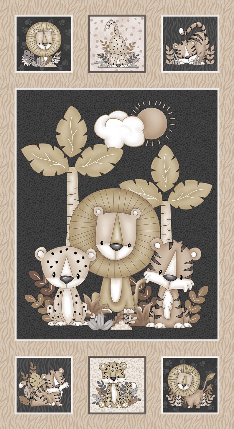 PANEL BIG KITTIES, by Shelly Comiskey for Henry Glass & Co. - Etsy