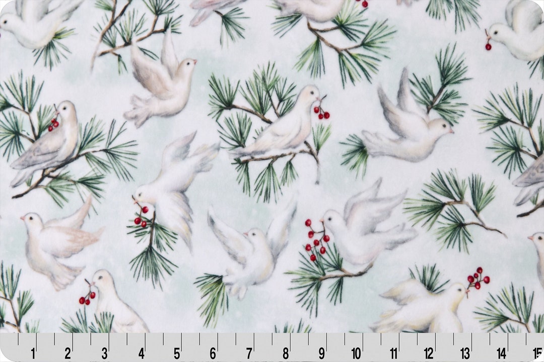 WHITE DOVES CUDDLE, by Shannon Fabrics - Etsy