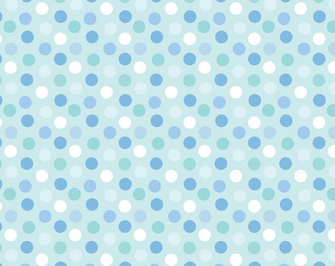 SPECIAL DELIVERY - POLKA Dot Blue Fabric, by Doodlebug Designs for ...