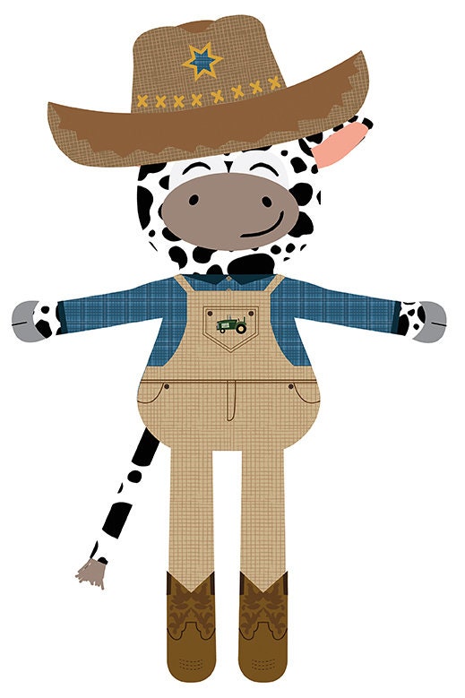 COUNTRY LIFE: Boris the Cow Panel - Etsy