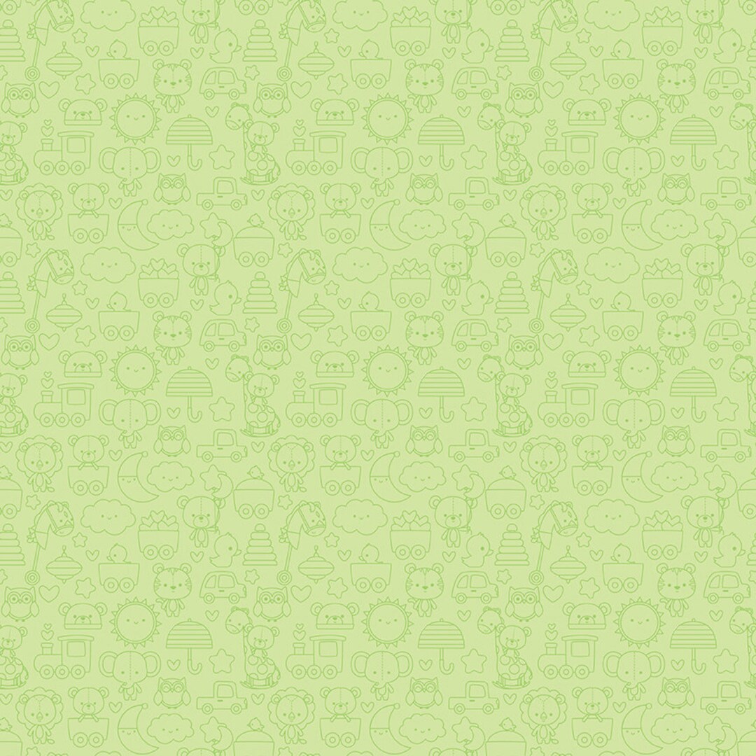 SPECIAL DELIVERY - GREEN Fabric, by Doodlebug Designs for Riley Blake ...