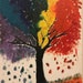 Rainbow Tree Painting - Etsy