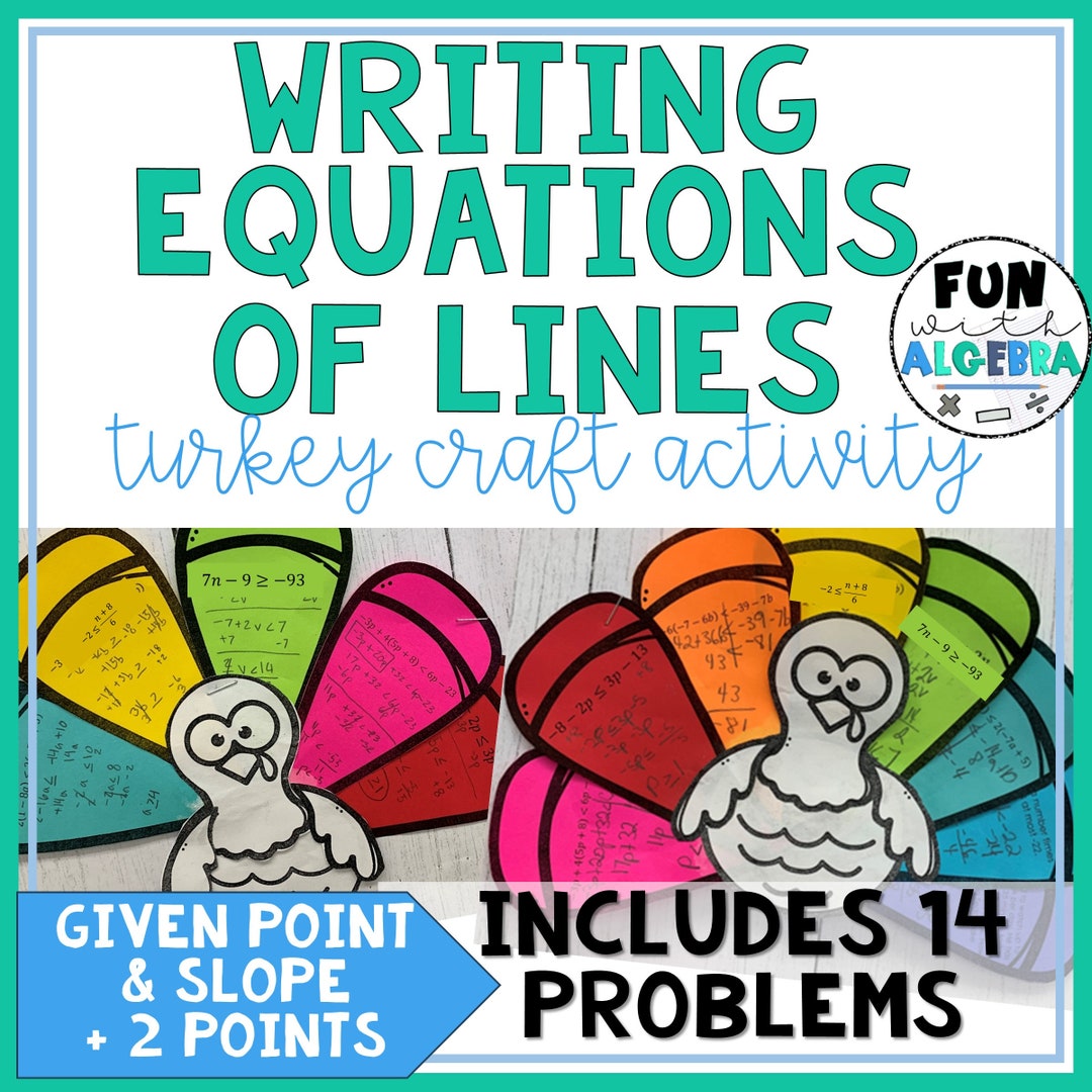 Writing Linear Equations (given Point & Slope and 2 Points ...