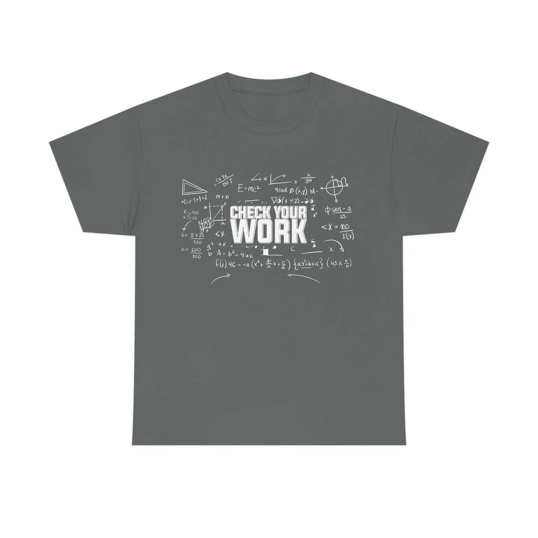 Check Your Work! Teacher Tee - Etsy