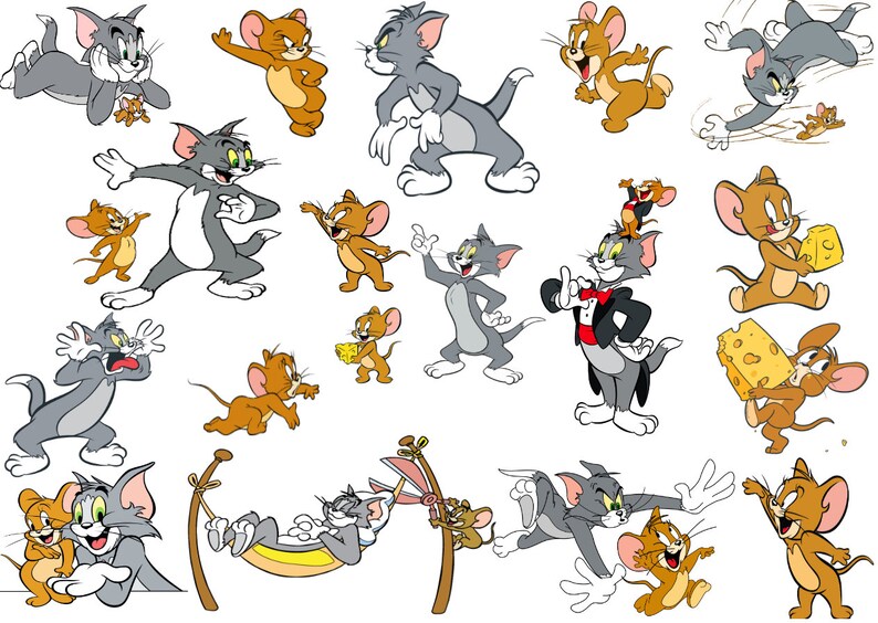 Tom Jerry Svg Png Eps Pdf Emf Cricut archivo Cortar - Etsy México