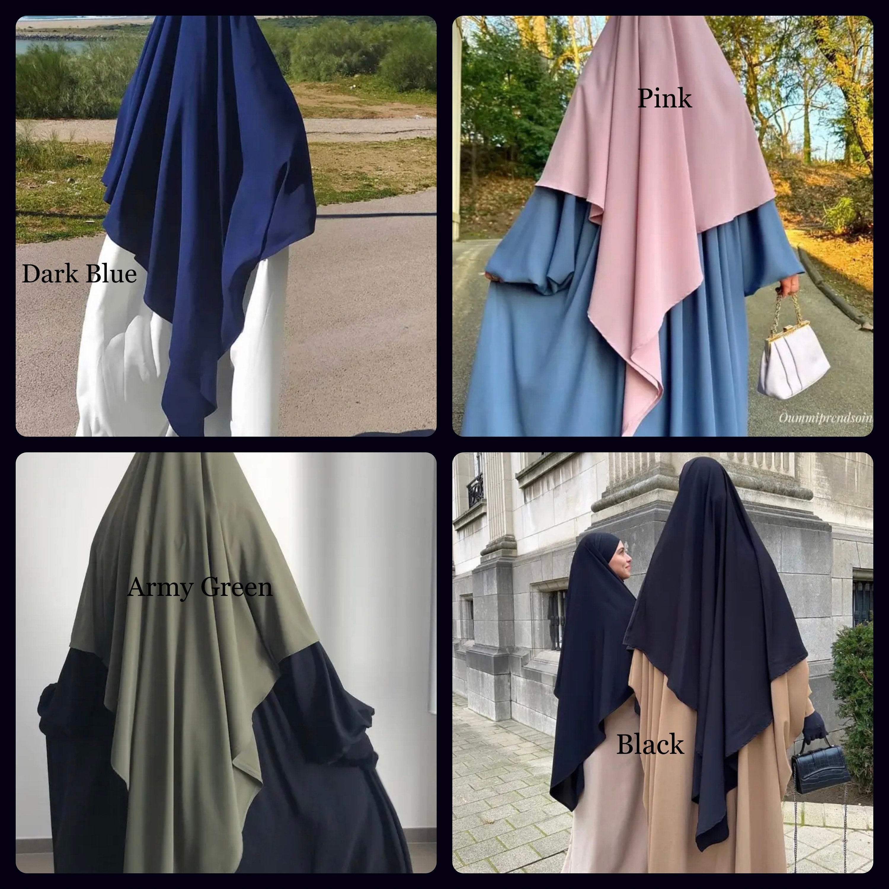 Buy Eid Prayer Garment Hijab Long Khimar Ramdan Muslim Long Headcarf ...