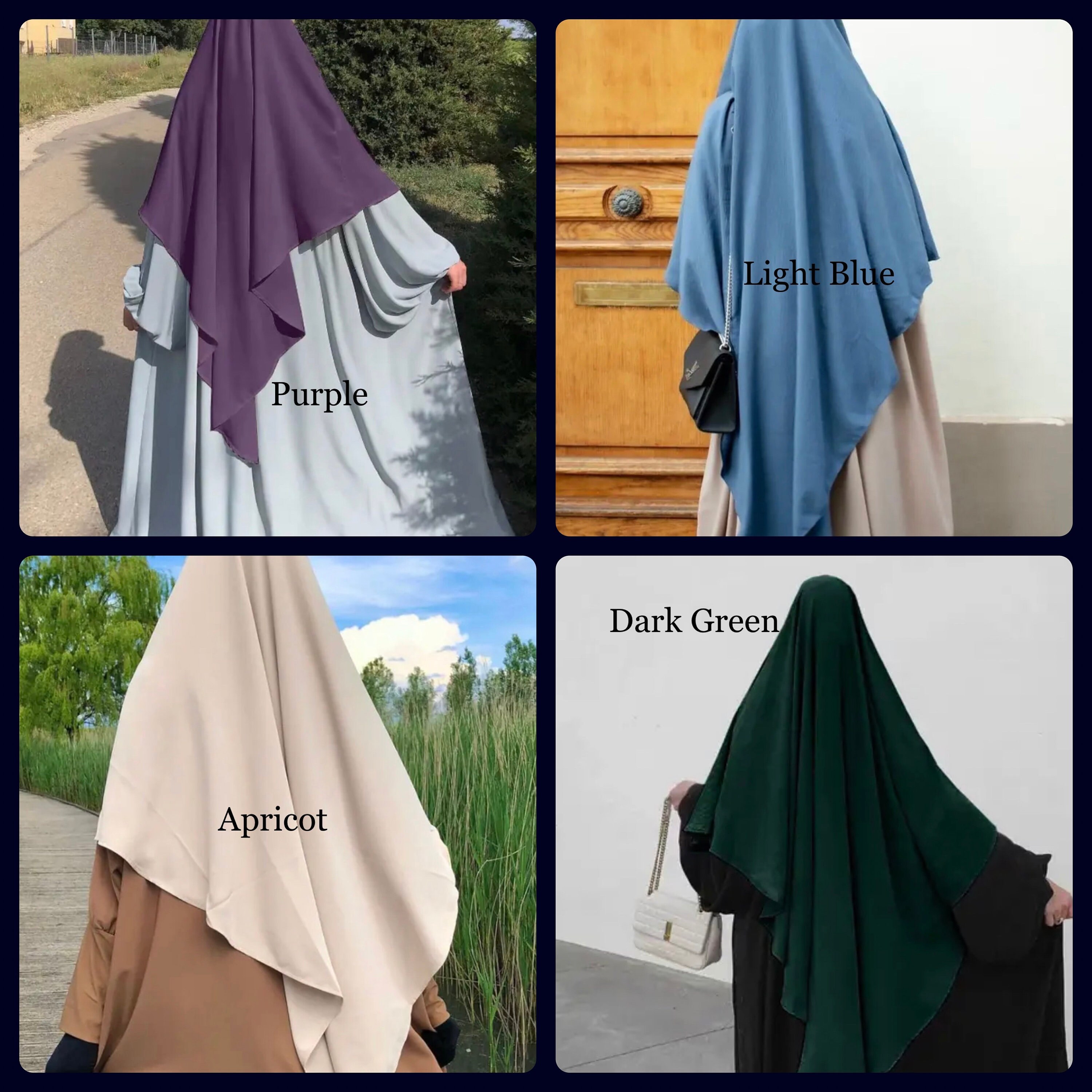 Buy Eid Prayer Garment Hijab Long Khimar Ramdan Muslim Long Headcarf ...