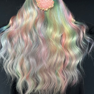 Rainbow Human Hair Wigs - Etsy