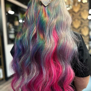 Custom Colored Human Hair Rainbow Hair Prism Hair Pastel Hair - Etsy