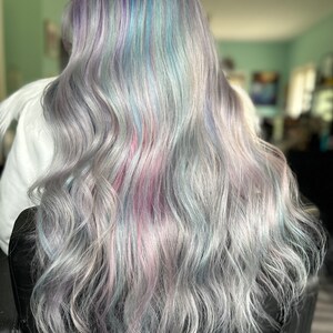 Custom Colored Human Hair Rainbow Hair Prism Hair Pastel Hair - Etsy