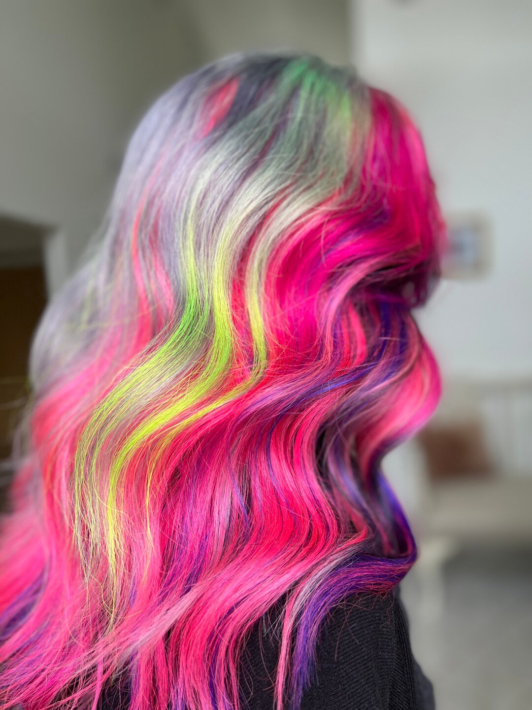 Custom Color Wigs Rainbow Hair Pride Hair Unicorn Hair - Etsy