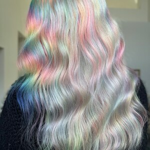Rainbow Human Hair Wigs - Etsy