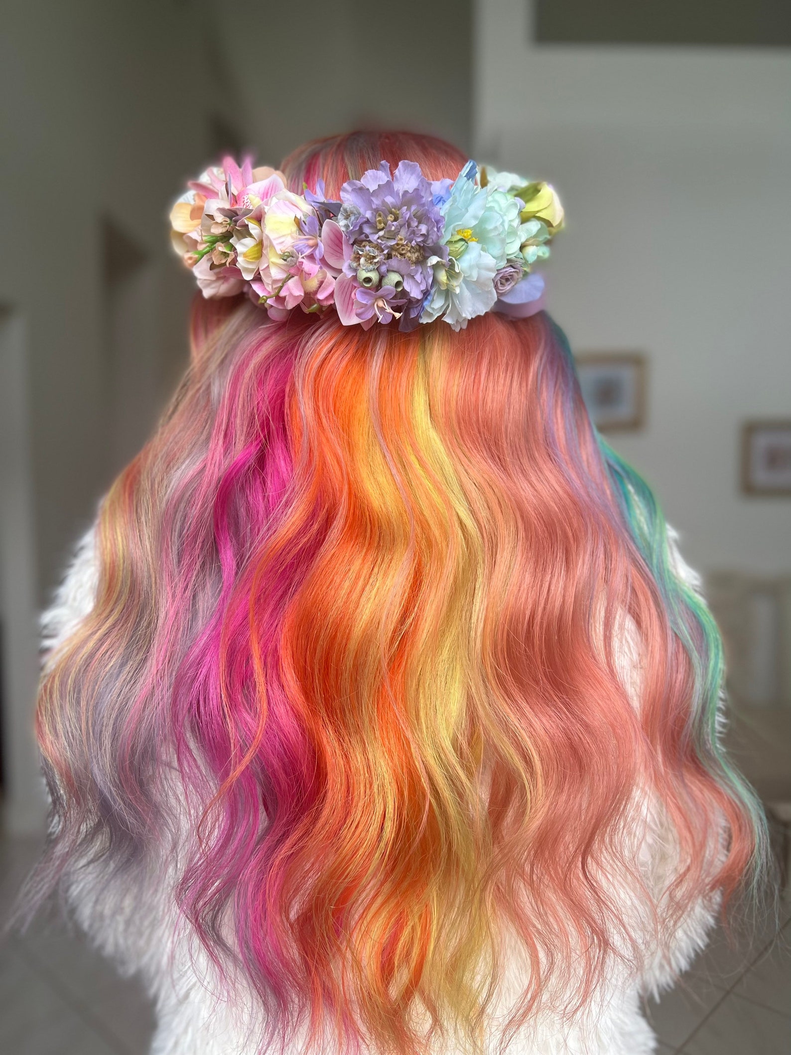 Custom Color Wigs Rainbow Hair Pride Hair Unicorn Hair - Etsy