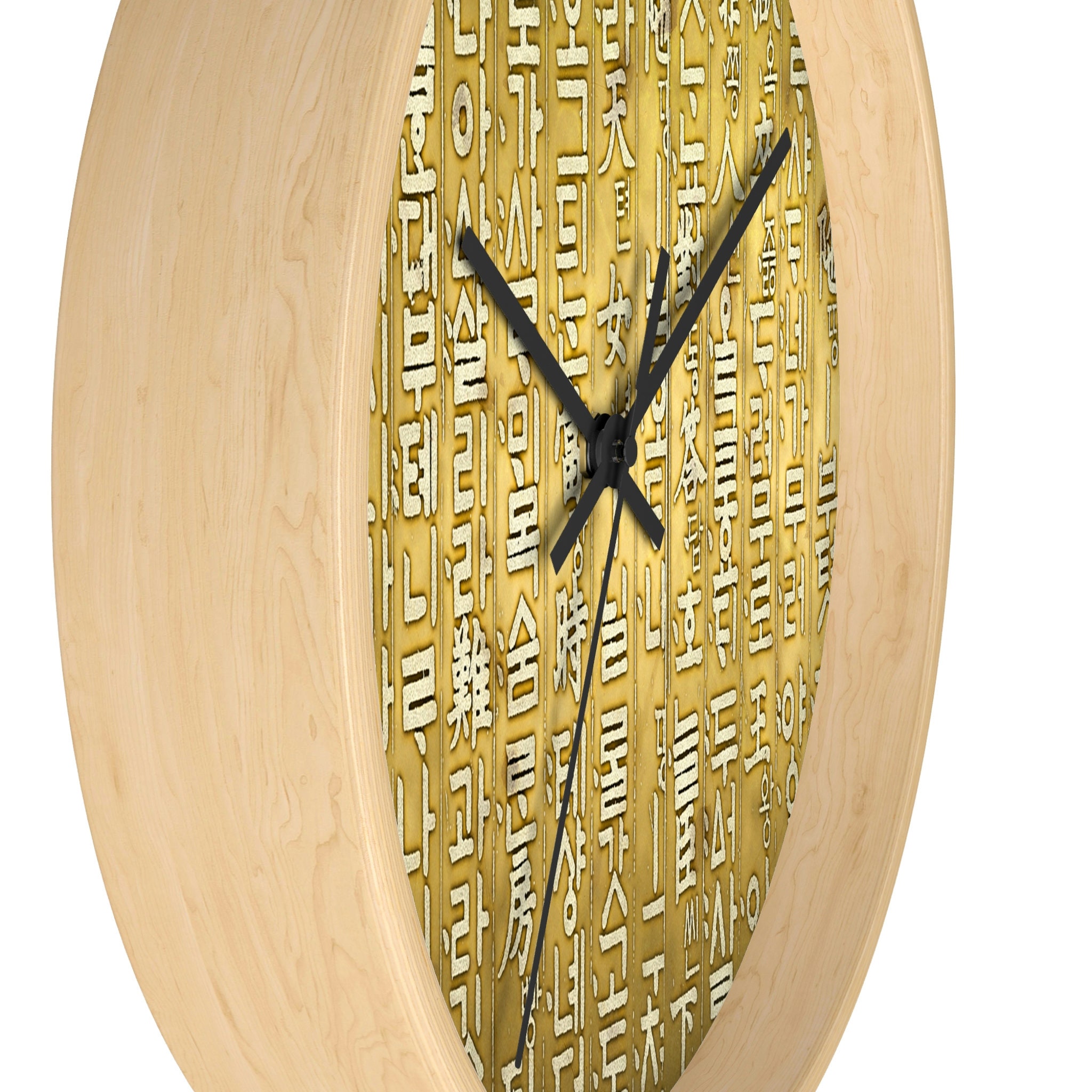 Korean Hangeul Wall Clock, Korean Old Letters Clock, Korean Clock for ...