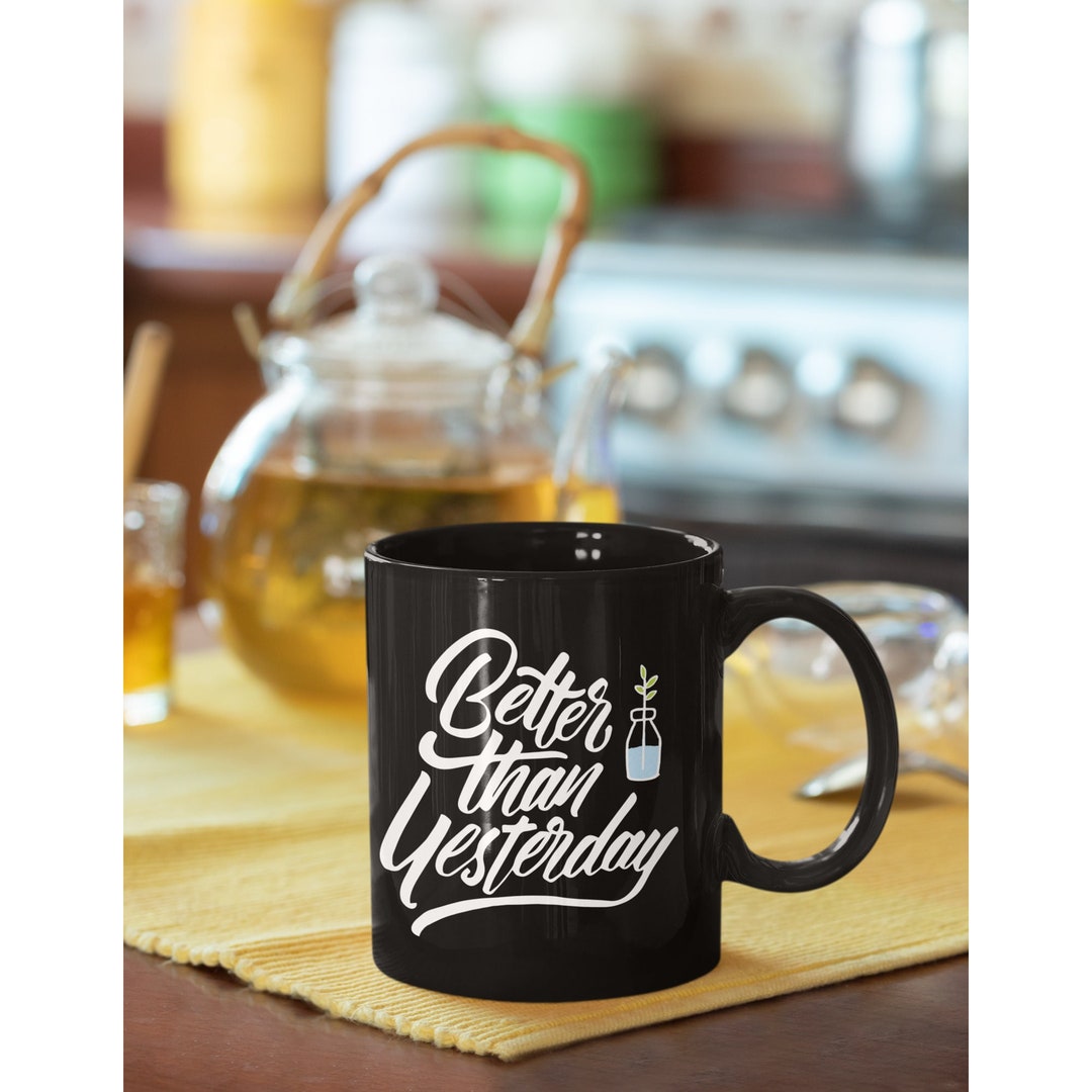 Motivational Quote Mug, Positive Quote Mug, 11oz Black Mug for Gift ...