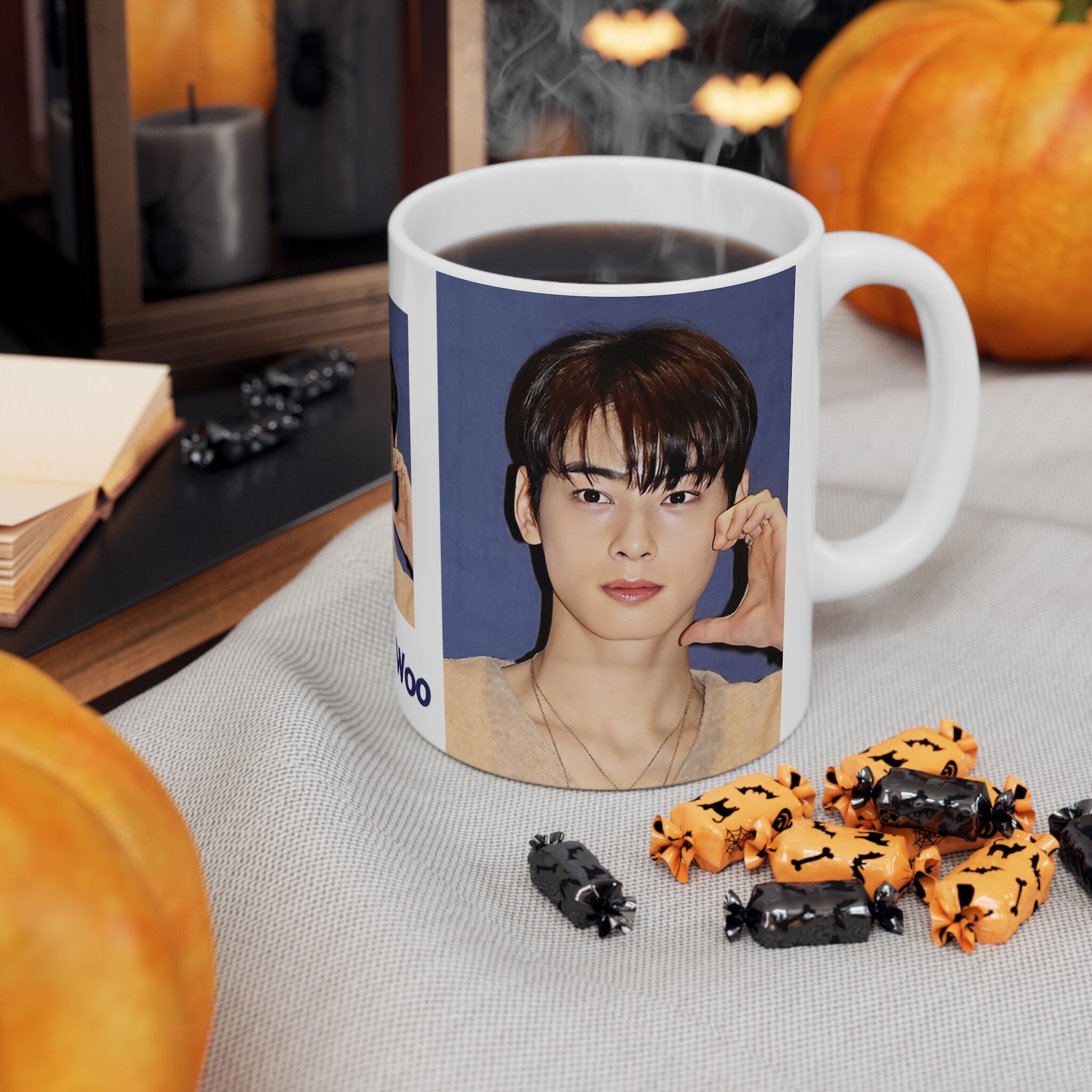 Cha Eun Woo Ceramic Mug 11oz Cheek Heart Mug Mug for Kdrama - Etsy