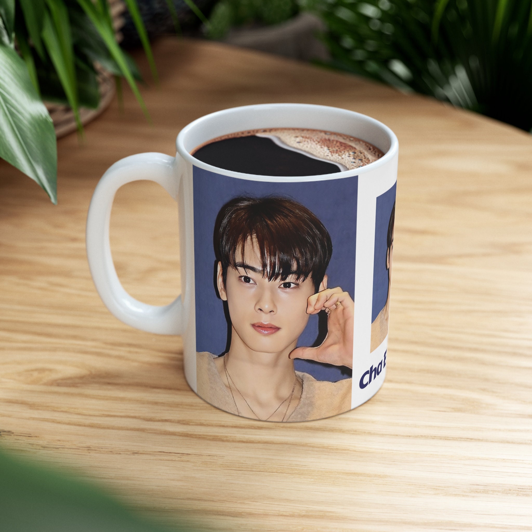 Cha Eun Woo Ceramic Mug 11oz Cheek Heart Mug Mug for Kdrama - Etsy