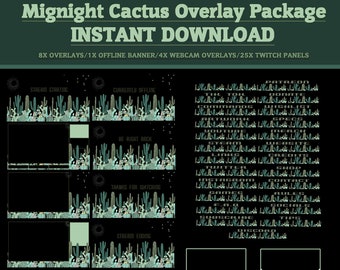 Twitch Cactus Overlay - Etsy