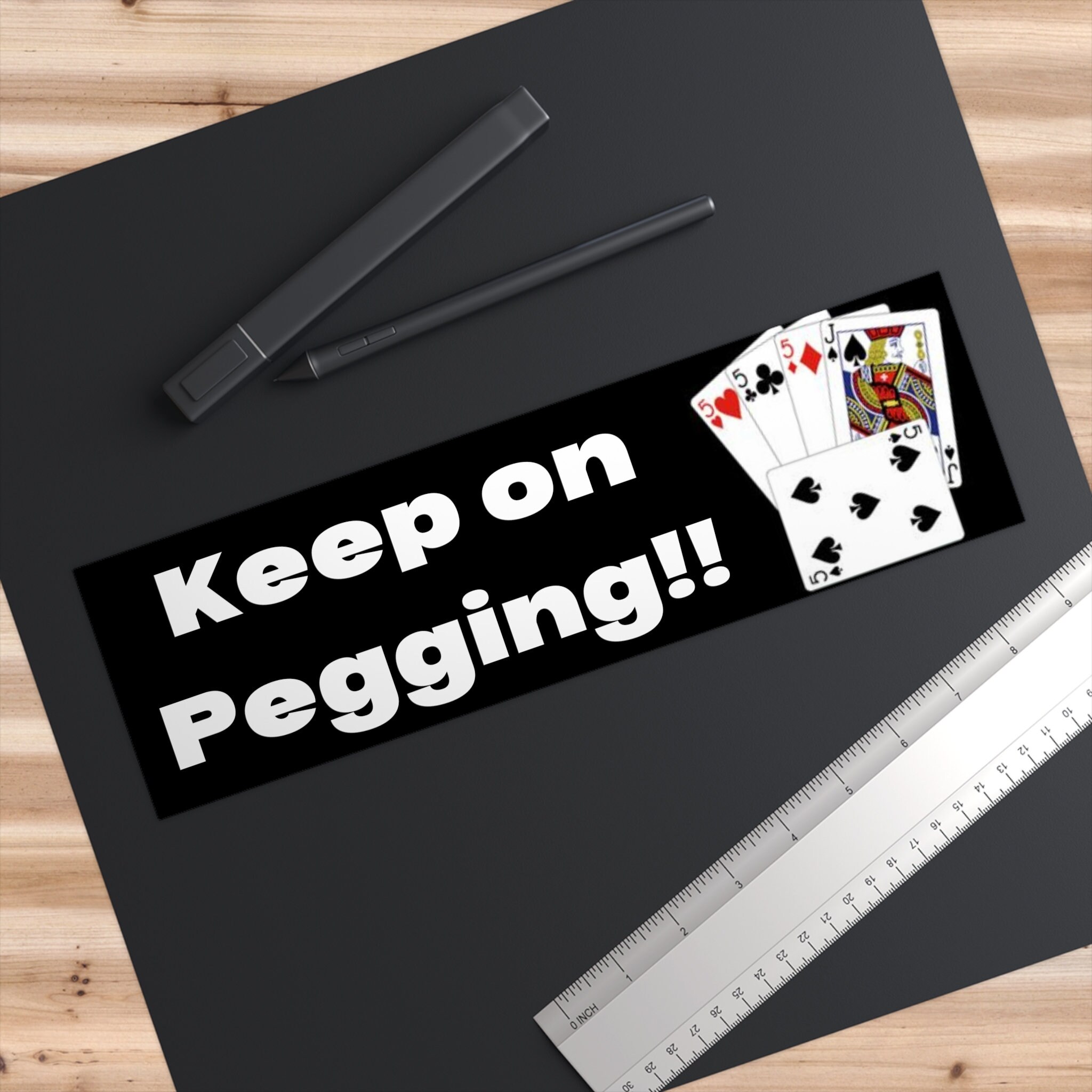 Keep on Pegging - 29 Hand Cribbage Bumper Sticker - Etsy