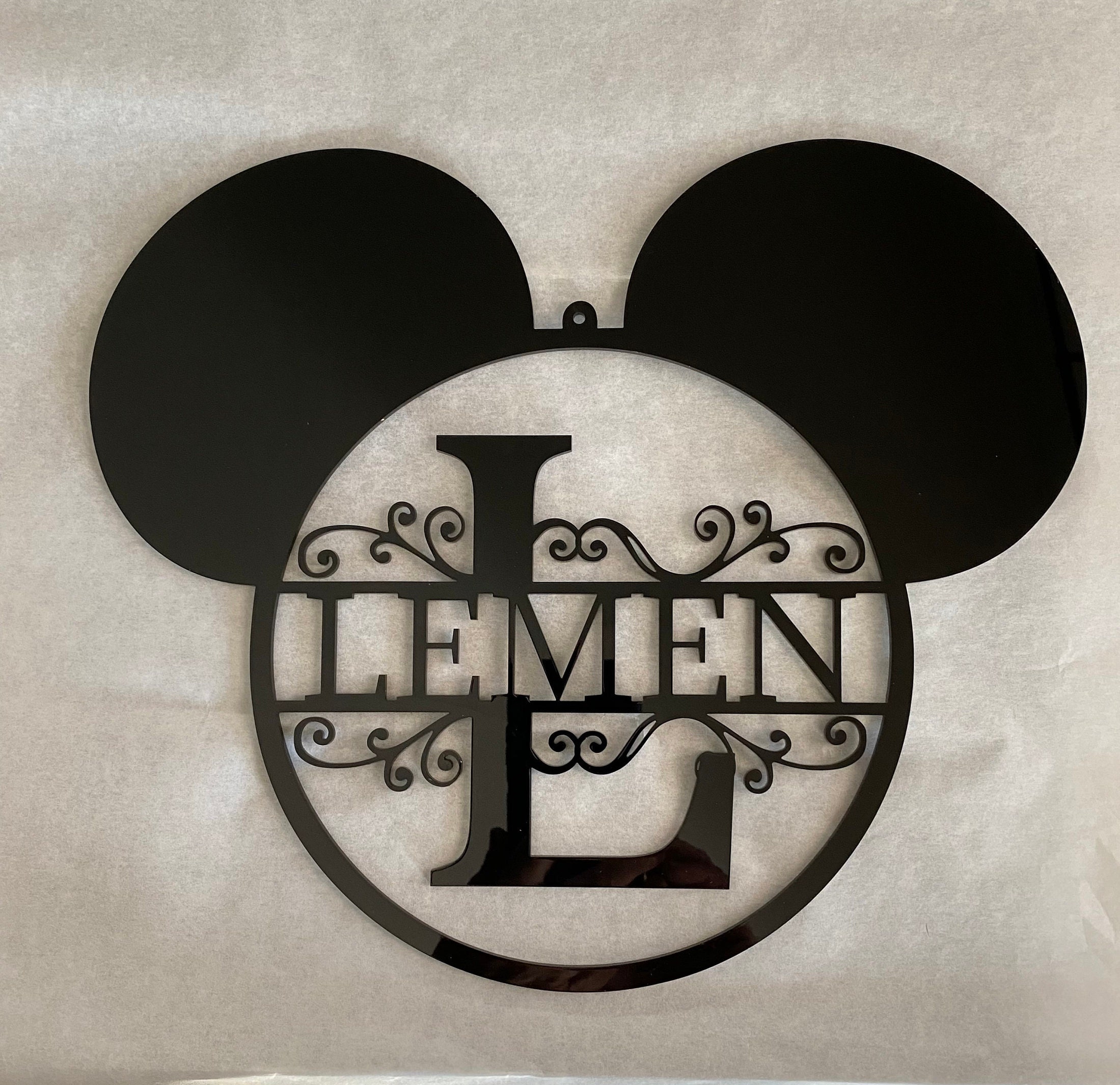 Mickey Head Name Sign, Mickey Mouse Name Sign, Mouse Head Name Sign ...