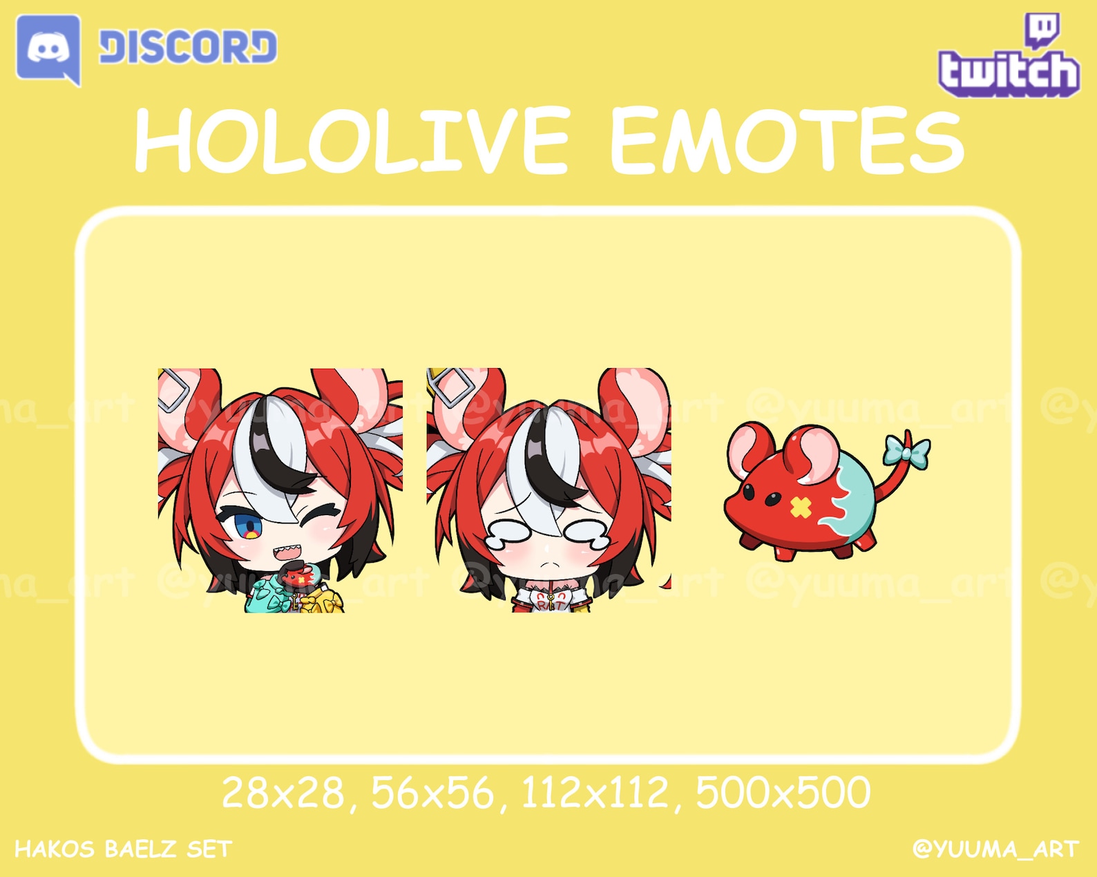 Hakos Baelz Emotes Hololive Twitch Emotes Discord Emotes - Etsy Finland