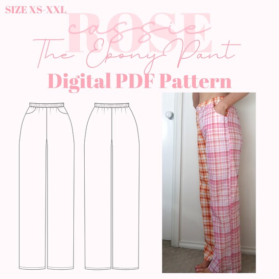 Pants With Pockets Sewing Pattern. Women's Digital PDF - Etsy