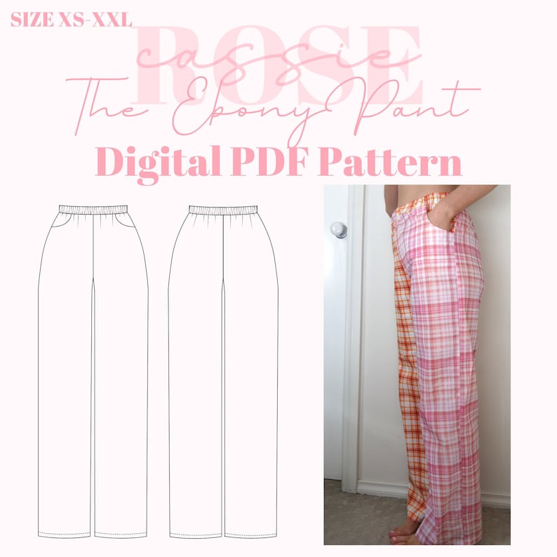 Pants With Pockets Sewing Pattern. Women's Digital PDF - Etsy