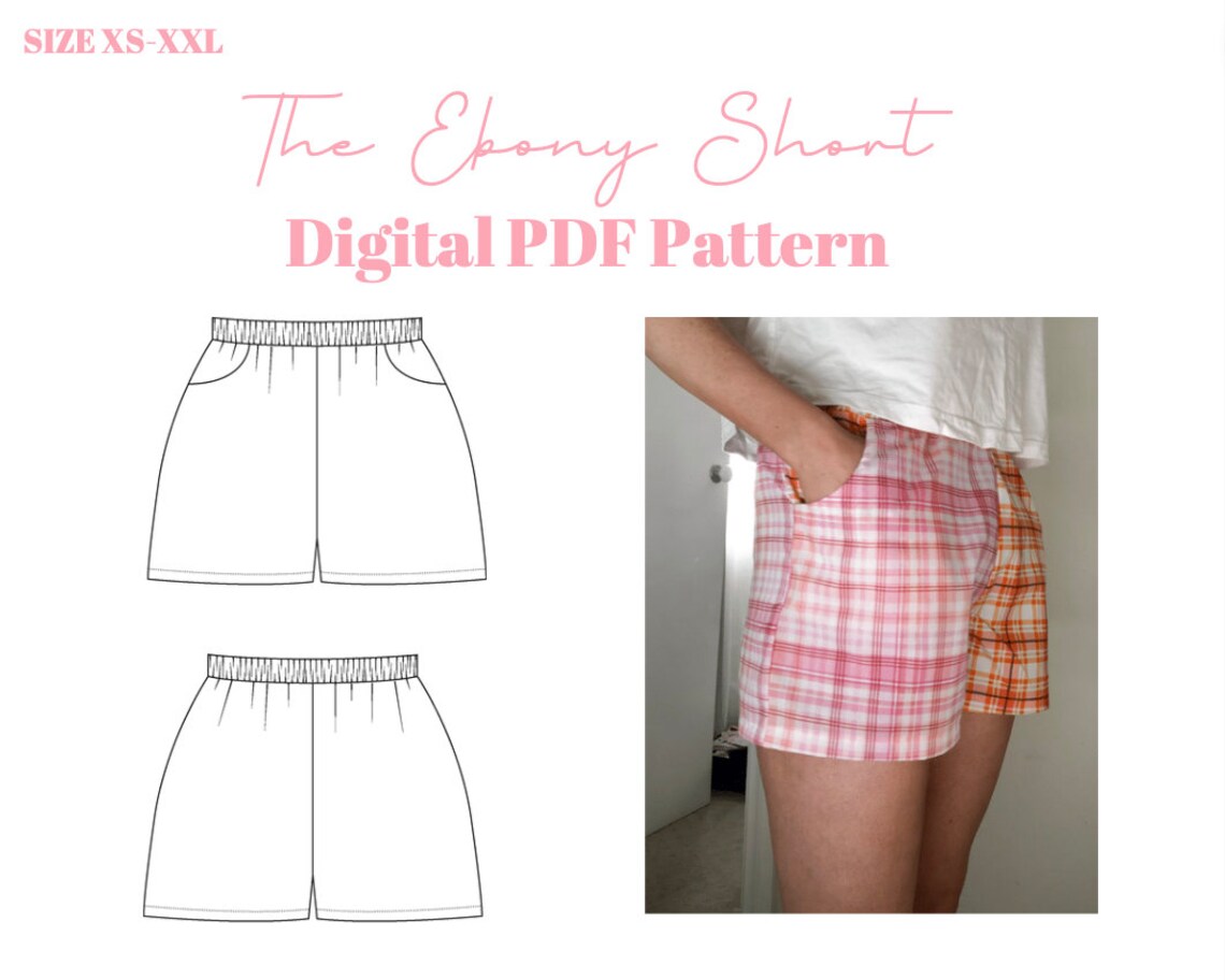 Shorts With Pockets Sewing Pattern. Women's Digital PDF - Etsy