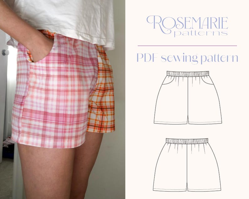 Shorts With Pockets Sewing Pattern. Women's Digital PDF Pattern. Sizes ...