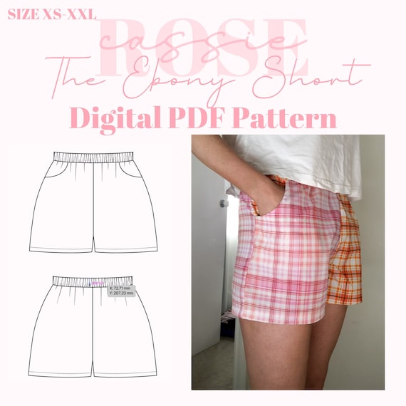 Shorts With Pockets Sewing Pattern. Women's Digital PDF - Etsy