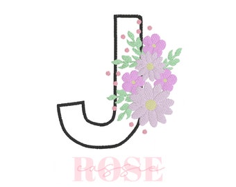 Letter J Embroidery | Etsy