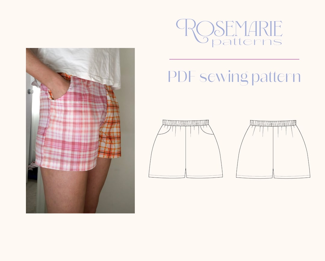 Shorts With Pockets Sewing Pattern. Women's Digital PDF Pattern. Sizes ...