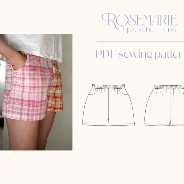 Shorts With Pockets Sewing Pattern. Women's Digital PDF Pattern. Sizes ...