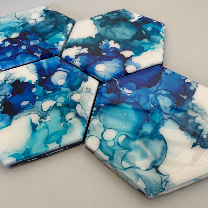Alcohol Ink Tiles - Etsy