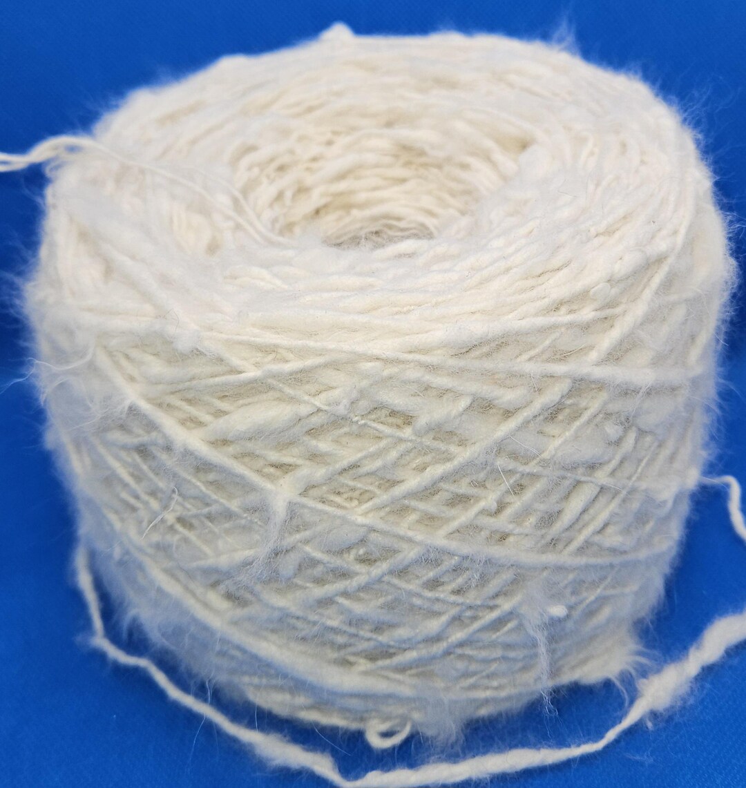 Handspun White Angora Yarn With 20% Merino Rustic, Soft, DK, 60-63 ...