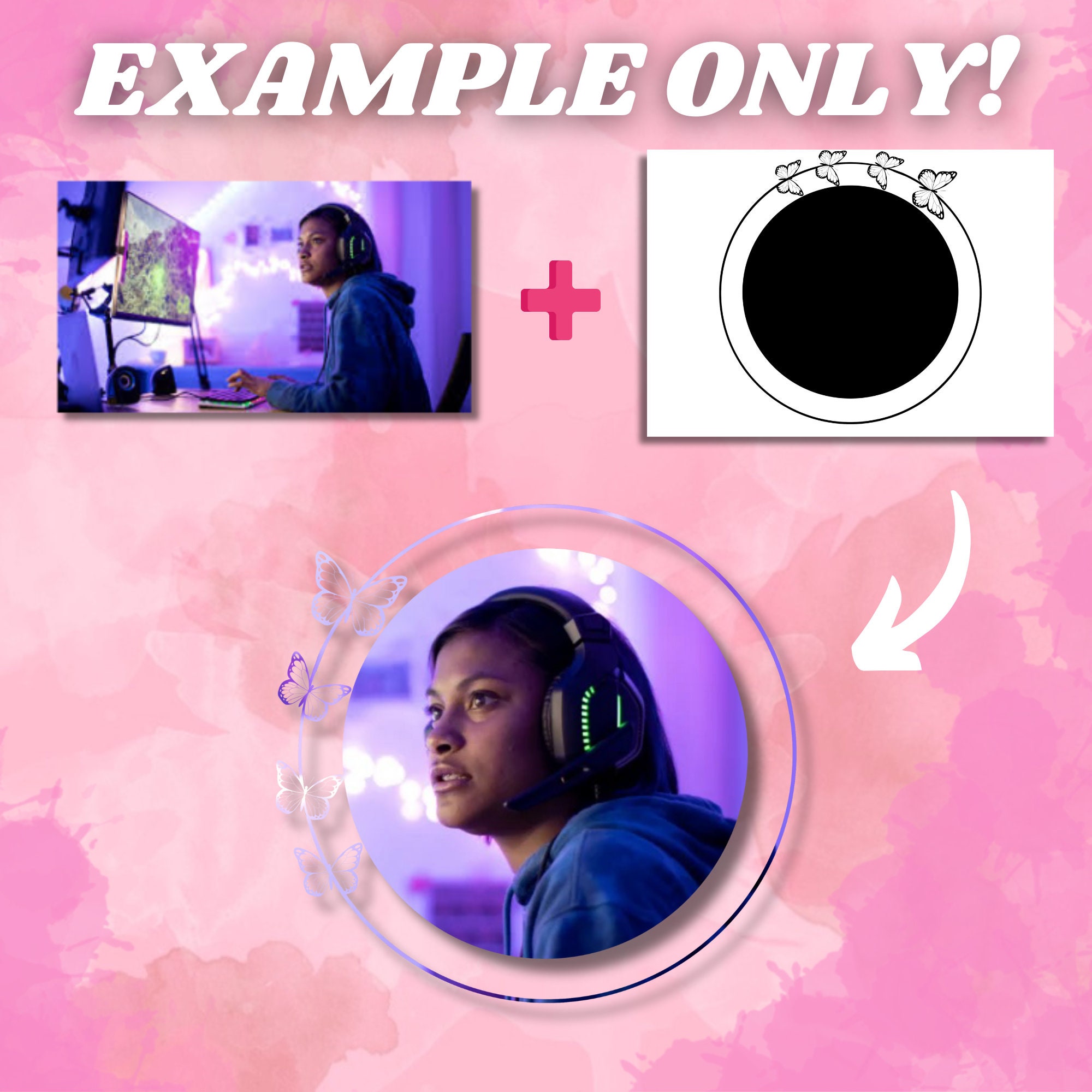Circle Shape Webcam Mask Bundle | 14 STYLES | Designs | Made for Streamers/youtubers | OBS ...