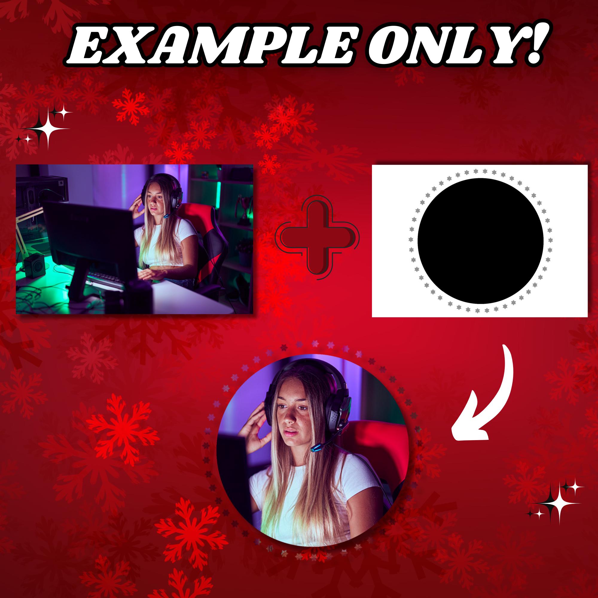 Christmas Circle Shape Webcam Mask Bundle 4 STYLES 4 Overlays Made for ...
