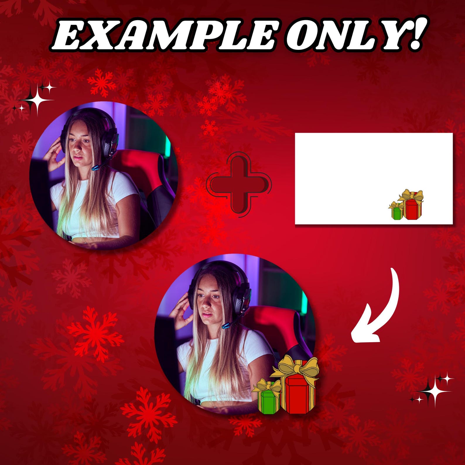Christmas Circle Shape Webcam Mask Bundle 4 STYLES 4 Overlays Made for ...