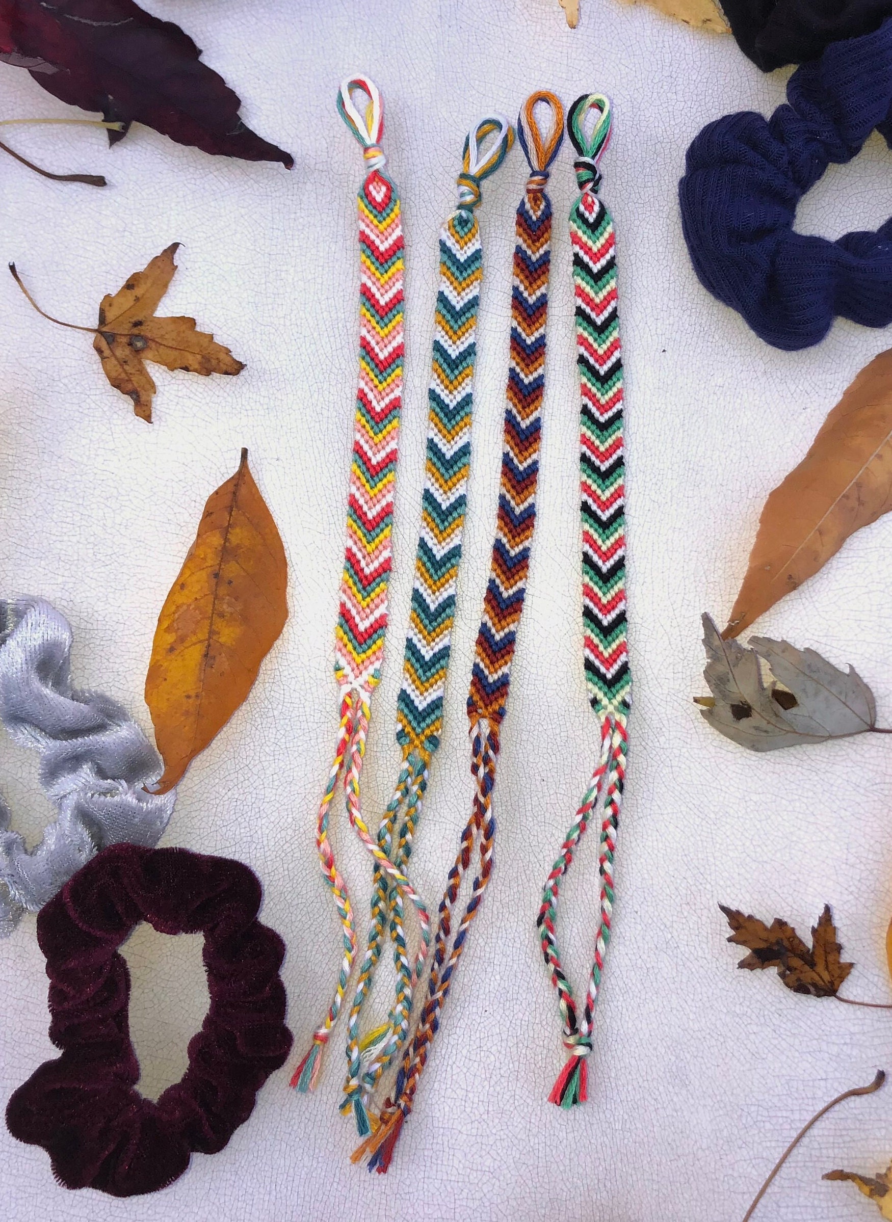 Custom VSCO Hand Crafted Boho Chevron Friendship Bracelets + Anklets ...