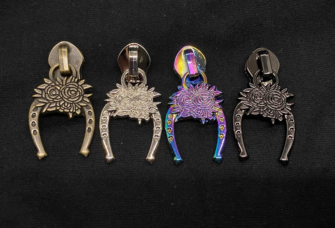 Zipper "horseshoe", Wide / Slider for Endless Zippers With Plastic Bead ...